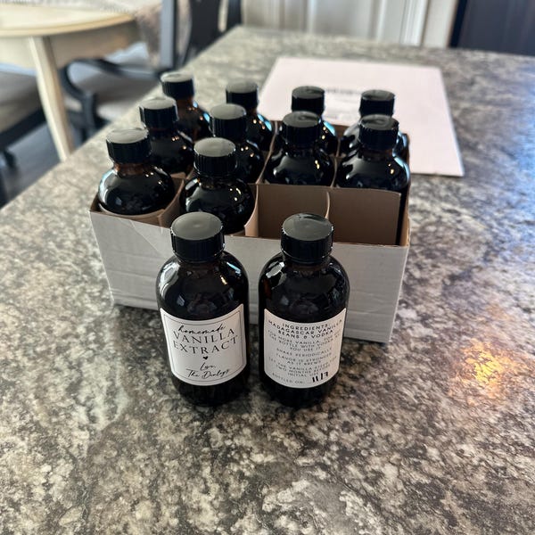 Vanilla Extract Labels, Homemade Vanilla Labels Front and Back ...