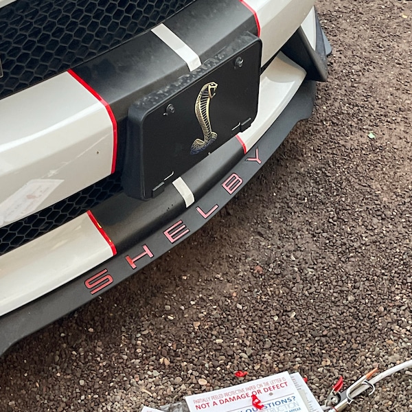 Red Front Spoiler Letters for Shelby GT350 2015-2018 Car Accessories ...