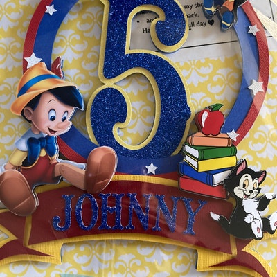 Pinocchio Cake Topper,pinocchio Party Decoration, Boy 1st Birthday ...