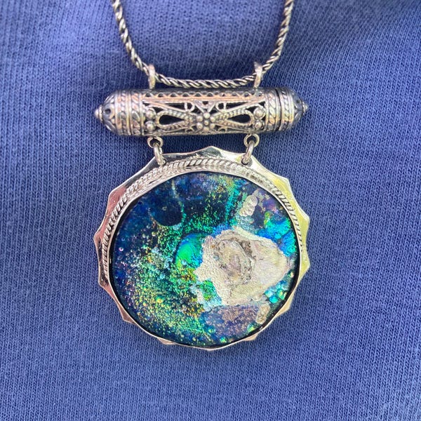 Star of David Necklace,eilat Stone Pendant, 925 Sterling Silver Pendant ...