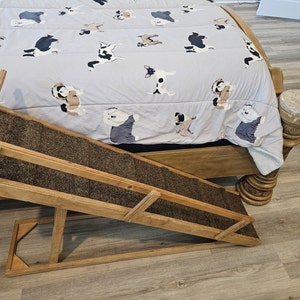 12x56 Adjustable Ramp 2 Side Rails Carpet Traction Bumps Small to ...