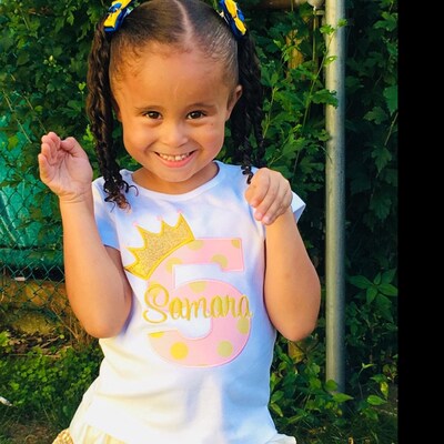 Princess Birthday Shirt, Princess Party Outfit, Pink Gold, 1st 2nd 3rd 4th 5th 6th 7th 8th 9th ...