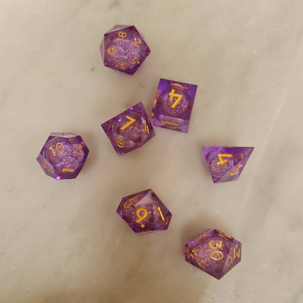 Ancient Cracked Dice Handmade Resin Sharp Edge Dice Set for Dnd, Roll ...