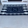 Custom Initial Monogram Welcome Mat/doormat/rug - 24" X 36" - High ...