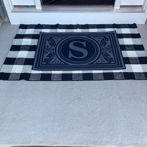 Custom Initial Monogram Welcome Mat/doormat/rug 24 X 36 High Quality ...