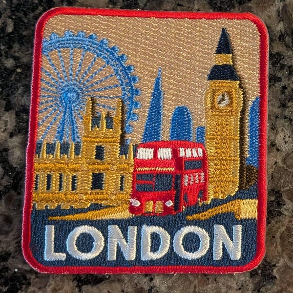 London Big Ben Patch: 2.75-inch Iron-on Embroidered Badge for Backpack ...