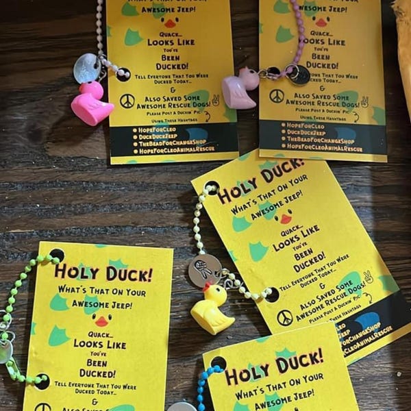 Duck Duck | Keychain | Ducked | Ducks | Duck It | Peace Sign Tag | Duck ...