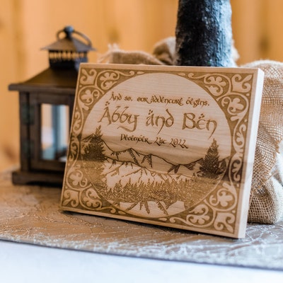 Lord of the Rings Quote Engraved Wood Sign Custom Lord of the Rings ...