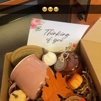 Fall Vibes Hygge Gift Set Hello Fall Care Package, Fall Gift Basket for ...