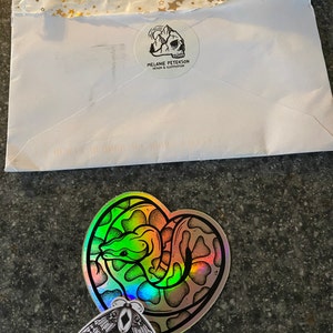 Holographic Snake Die Cut Vinyl Sticker Colorful Snake Sticker Python ...