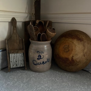 Vintage 1930's Rex Johncox, Onsted, Michigan Stoneware Butter Crock ...