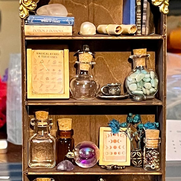 DIY KIT | Miniature Fairy Witch Desk | Dollhouse Apothecary Desk ...