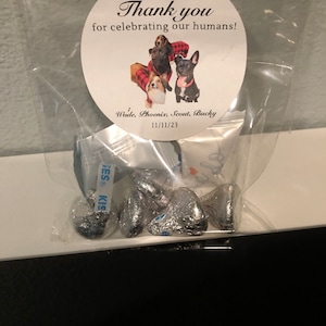 Customizable Dog Treat Wedding Favors Matching His & Her Candy Favors ...