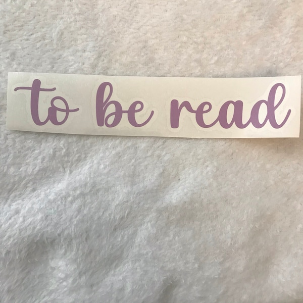 To Be Read Vinyl Decal - TBR Cart Decal - Bookish Decal - Reading Decal ...
