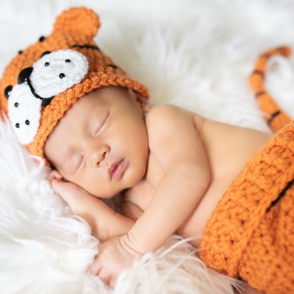 Baby Tiger Outfit-baby Tiger Hat-animal Hat-tiger Set-photo Prop ...