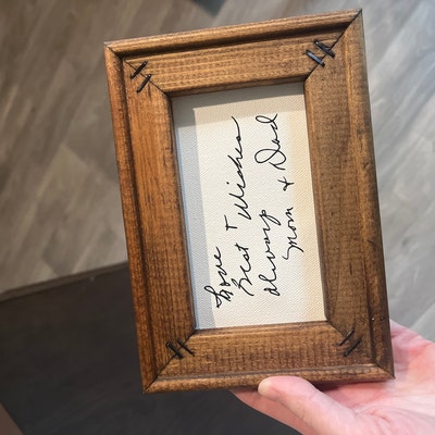 5x7 Frame, Framed Canvas Handwriting Gift,memorial Gift, Handwriting ...