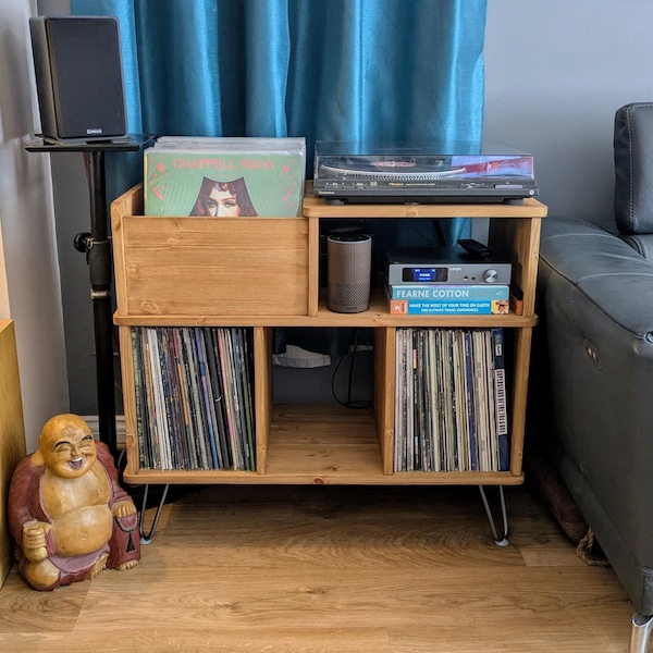 ROUNDED-EDGE Record Player Stand/vinyl Record Lp Storage/turntable ...