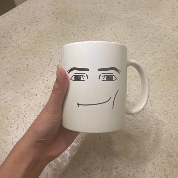 Roblox Man Face Mug 11oz 15 Oz Double Sided Ceramic Mug Gamer Roblox ...