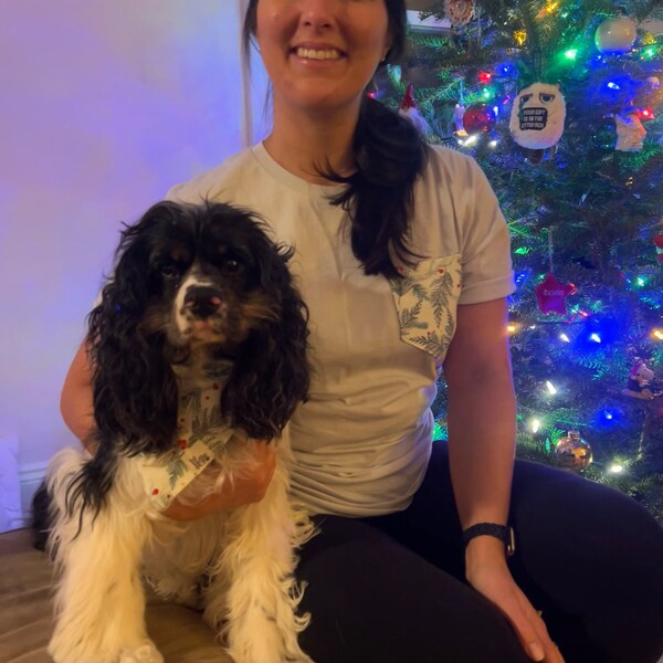 Nautical Anchor Dog Mom Matching Set W/scrunchie Unisex Pocket T-shirt ...