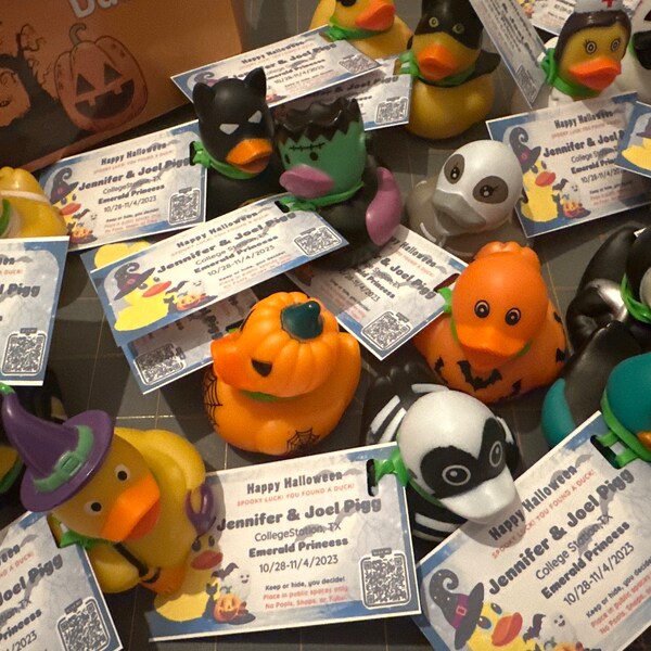 Halloween Cruise Duck Tags, Editable, Fill and Print - Etsy