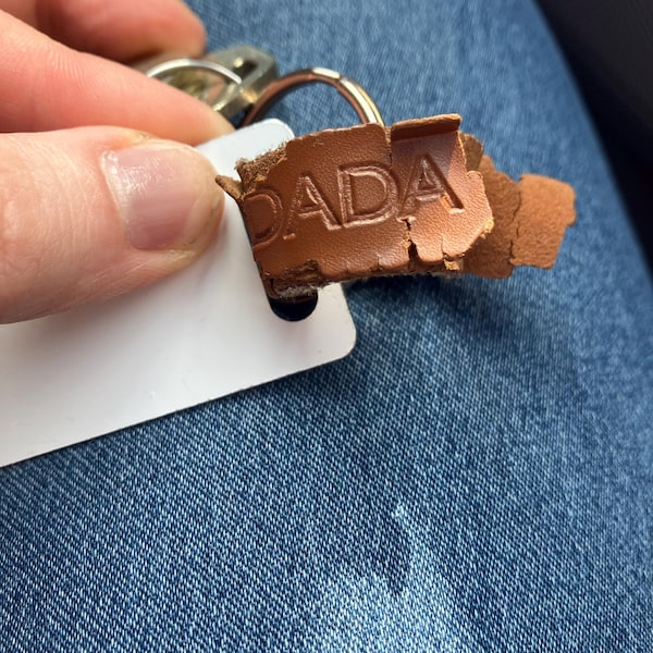 Personalised Dad Photo Keyring / Leather Photograph Keychain ...