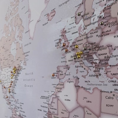 Map Push Pins: Striking Silver Metallic Finish - Etsy