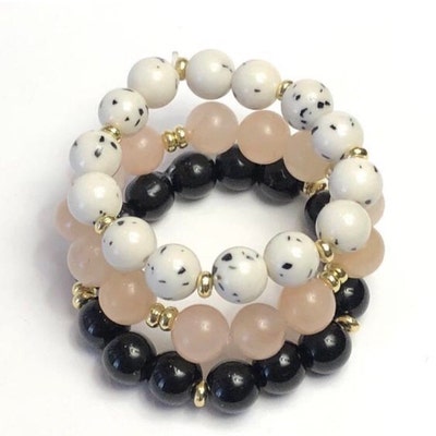 Dalmatian Beads 6mm 8mm 10mm 12mm Round White Mashan Candy Jade Beading Supply Earrings ...