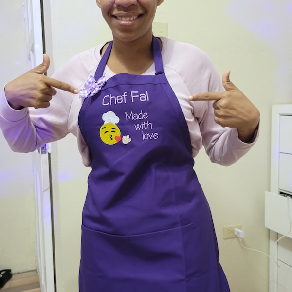 Personalized Embroidered Apron - Customizable Apron - Personalized ...