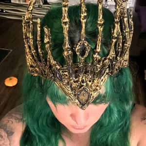 Dark Queen Crown Black Halo Crown Halloween Crown Mardi - Etsy