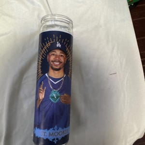 Teoscar Hernández Dodgers Glass Prayer Candle - Etsy