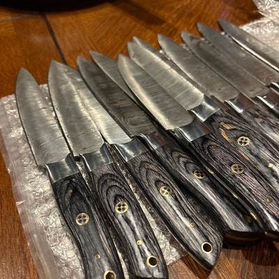 5 Pcs Custom Handmade Chef Knives Set Kitchen Knives Sharp Edge Knives ...