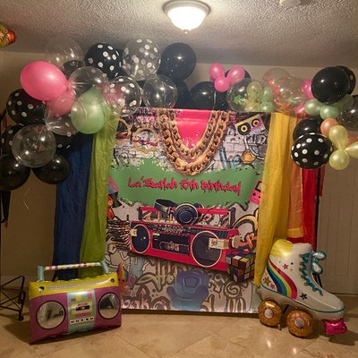 90s Hip Hop Backdrop 90s Party Backdrop Personalized Backdrop Hip Hop ...
