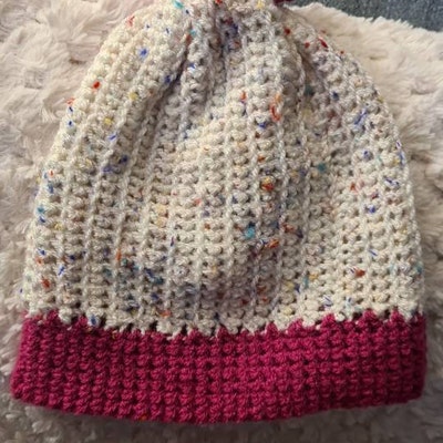 Crochet Pattern / Easy Adult Beanie Made From Rectangle / Beginner ...