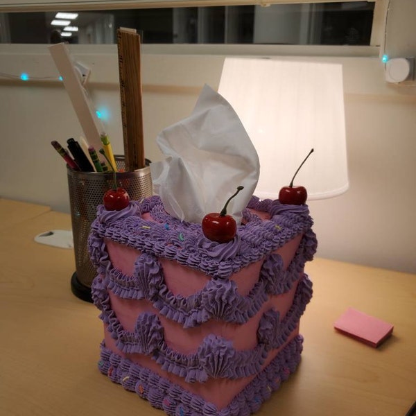 Custom Fake Cake Decorative Tissue Box Cover - Etsy