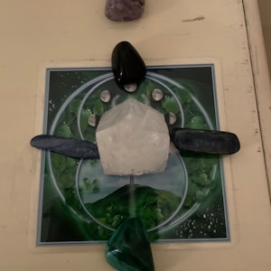 Flower of Life & Atlantis Ankh Crystal Grid/manifesting Crystal Grid ...