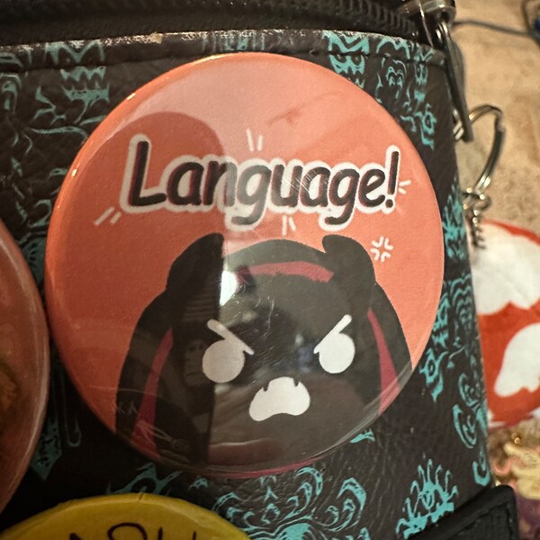 Badboyhalo "language!" Pin| MCYT Button - Etsy