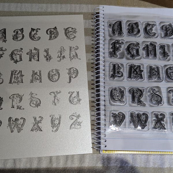 Planner Rubber Stamp Set Date Weekly Month Tracker Clock in Plann Habit ...