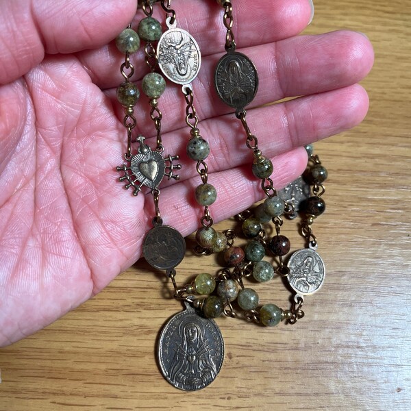 Stella Maris Our Lady of Garde Chrysocolla Azurite & Blue Sea Sediment ...