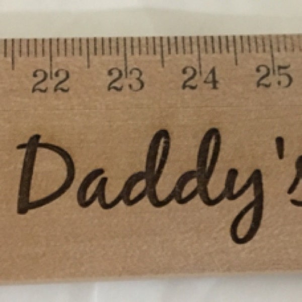 Personalized Wooden Ruler, Unique Desk Accessory, Personalization, Text ...