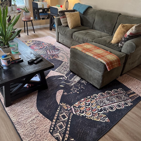 Contemporary Mondrian Rug for Modern Home Decor, Minimalist Geometric ...