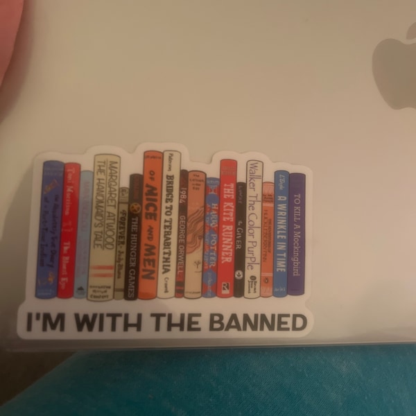 I'm With the Banned Sticker Banned Books Sticker Reading Librarian ...