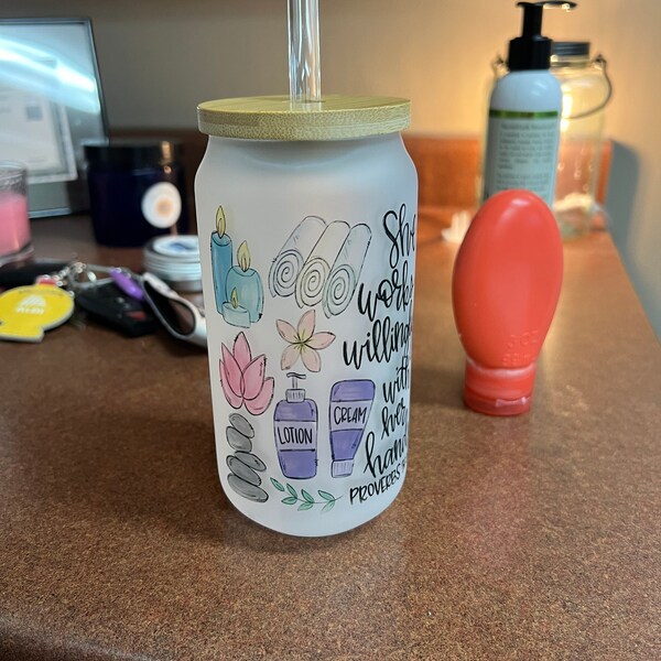 Massage Sublimation PNG | Spa Design | Proverbs 31:13 | Hand Drawn ...