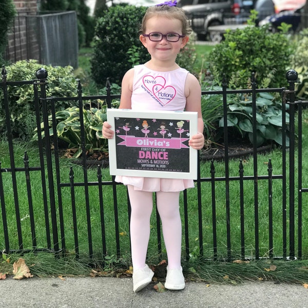 Editable First Day of Dance Sign. Printable First Day of Ballet ...