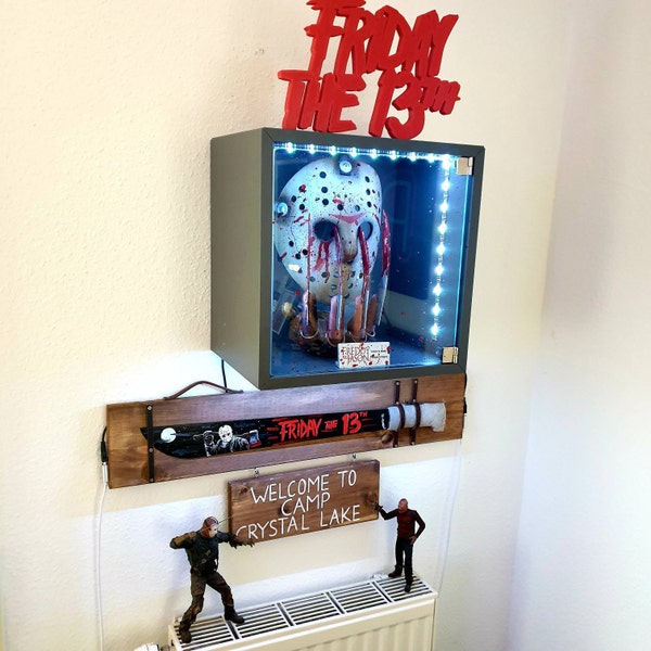 Friday the 13th Shelf Art, Movie Display Complement to Horror Film ...