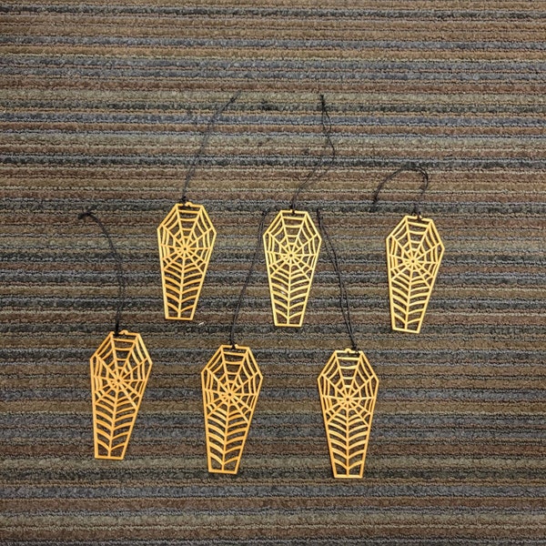 Coffin Spiderweb Cobweb Gothic Casket Hexmas Snowflake Tree Decoration ...