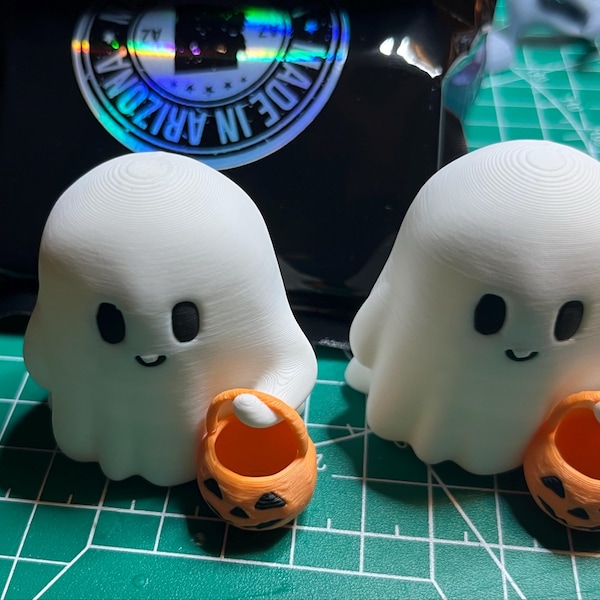Cute Tiny Trick or Treat Ghost - Halloween Decoration Desk Display ...