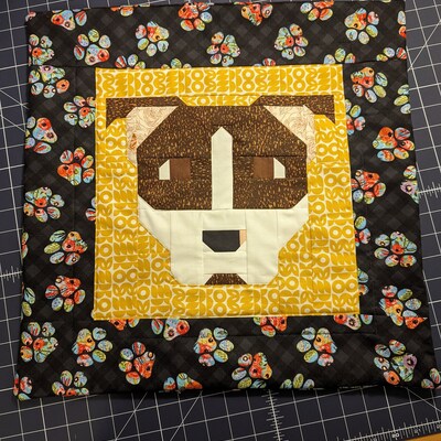 Pit Bull Terrier Dog Puppy Quilt Block PDF Pattern includes ...
