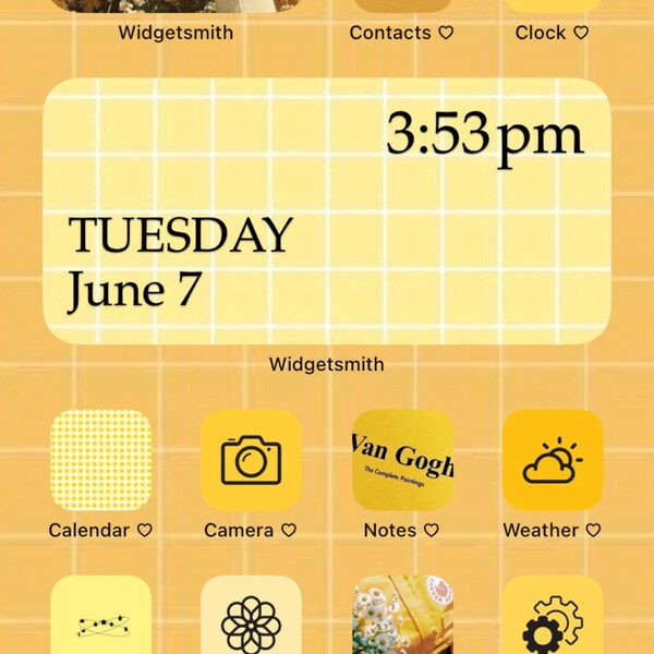 Ios 14 Icons Yellow | Yellow App Icons | Ios 14 Aesthetic | iPhone ...