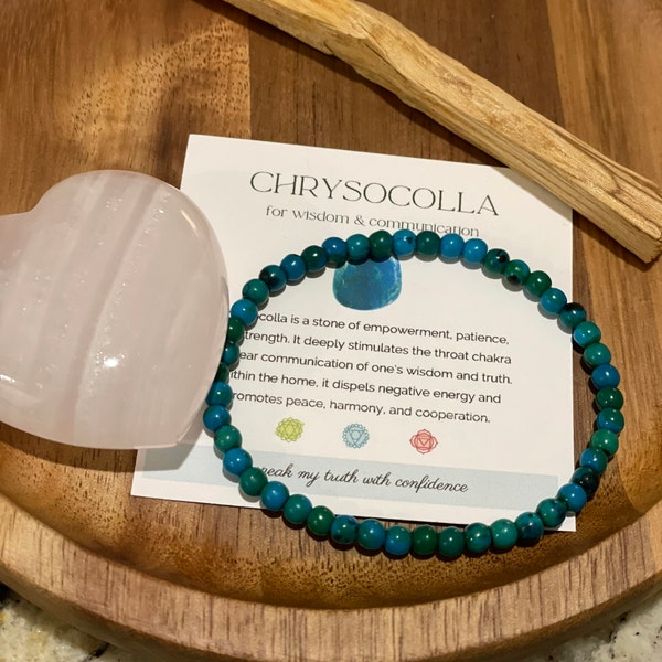 Natural Stone Stretch Bracelet 4mm - Healing Gemstone Beaded - Thin ...