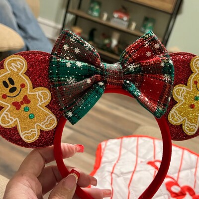 Christmas Gingerbread Mickey Ears, Christmas Minnie Ears, Mouse Ears ...
